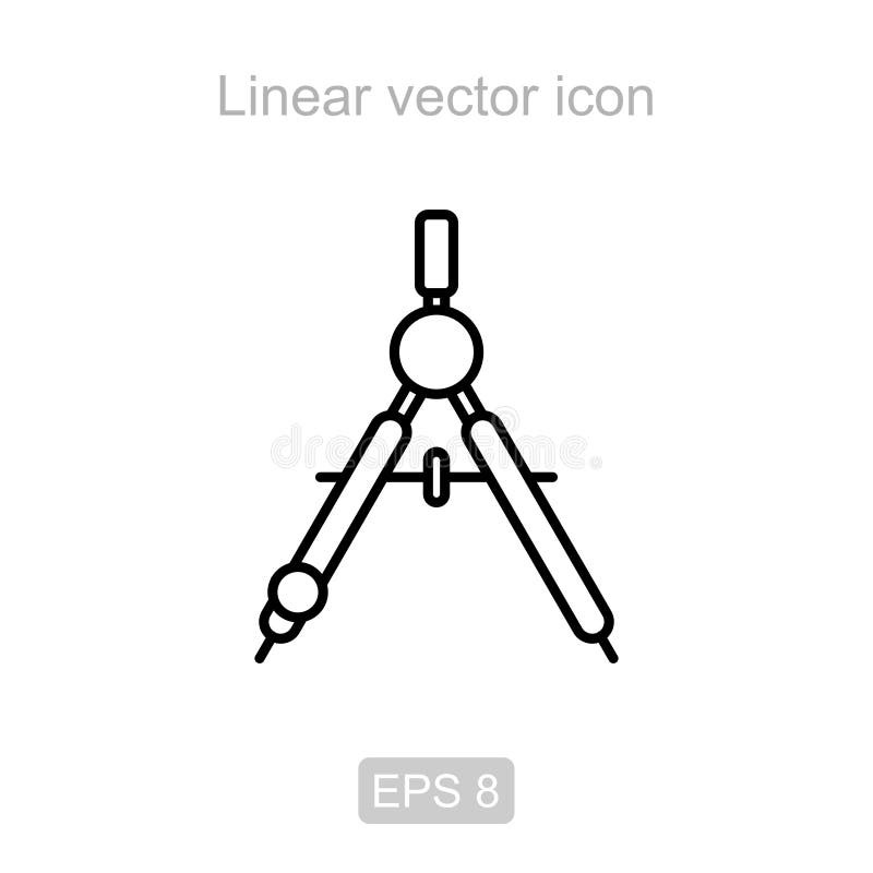 The Compass. Linear Vector Icon. Stock Vector - Illustration of ...