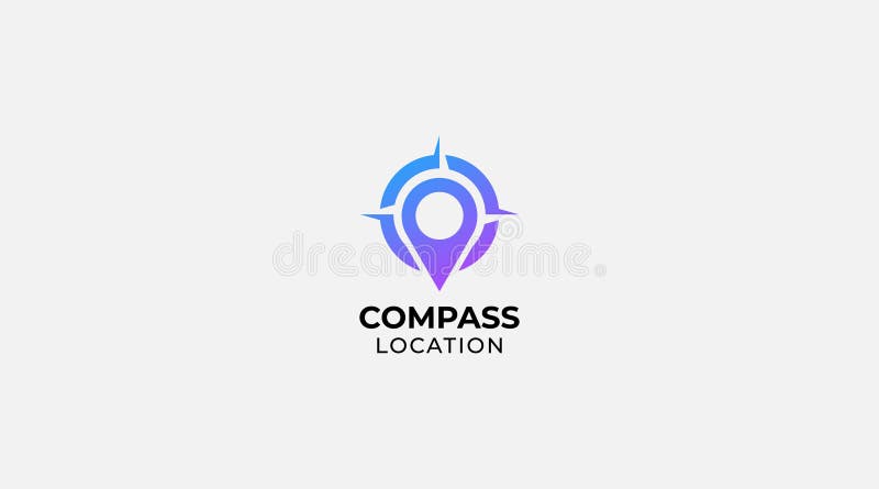Compass Location Icon Vector Logo Design Illustration Stock ...