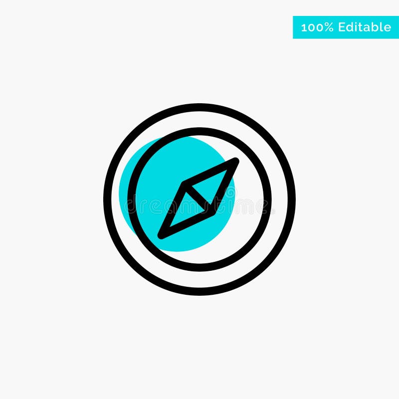 Compass, Location, Map Turquoise Highlight Circle Point Vector Icon ...