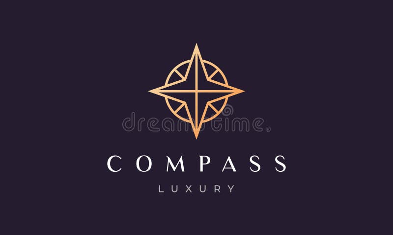Compass Logo Concept in a Modern and Luxury Style Stock Vector ...