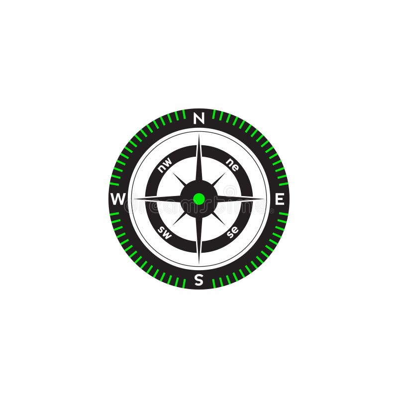 Compass Logo Design. Pointer North, South, East, West, Compass Symbol ...