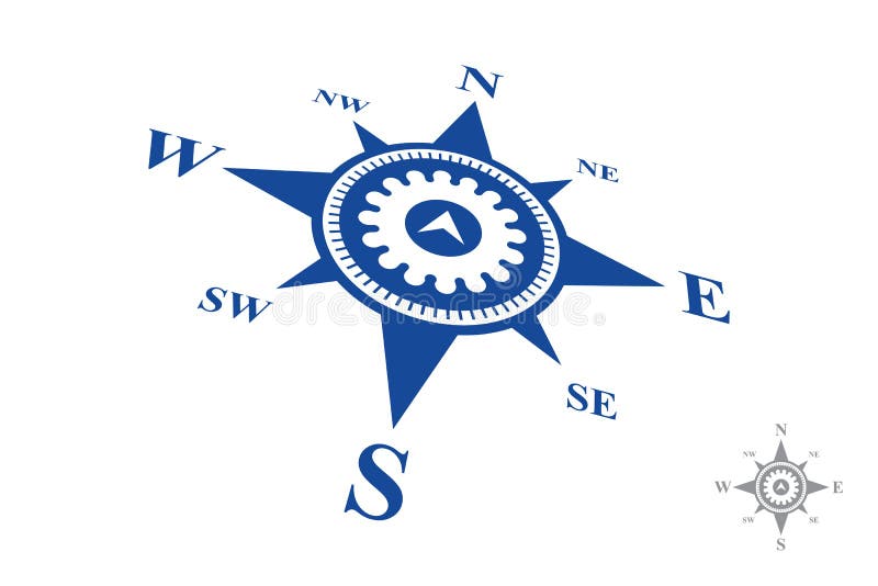 Compass Logo Isolated on White Background Stock Vector - Illustration ...