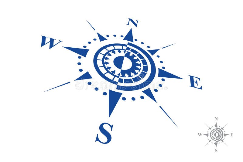 Compass Logo Isolated on White Background Stock Vector - Illustration ...
