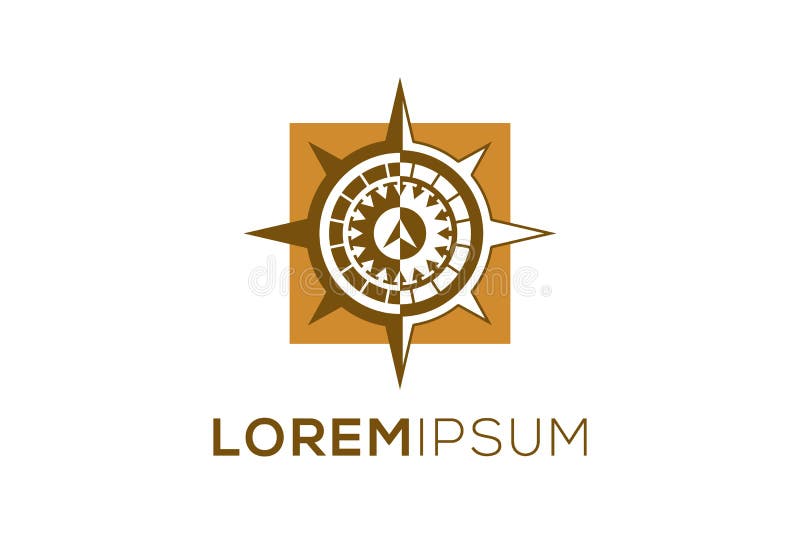 Compass Logo Isolated on White Background Stock Vector - Illustration ...