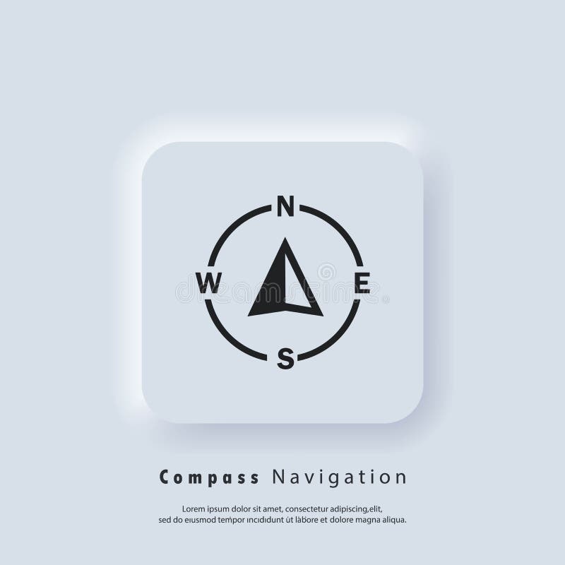 Compass Navigator Arrow Icon on Isolated White Background. Eps 10 ...