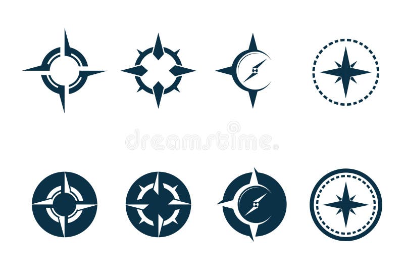 Compass Logo and Symbol Icon Vector Stock Vector - Illustration of ...