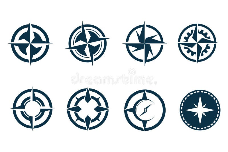 Compass Logo and Symbol Icon Vector Stock Vector - Illustration of ...