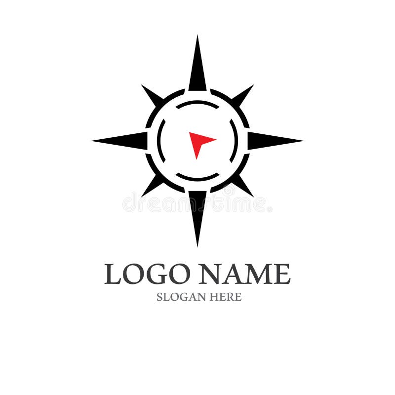 Compass Logo and Symbol with Vector Concept Illustration Template Stock ...