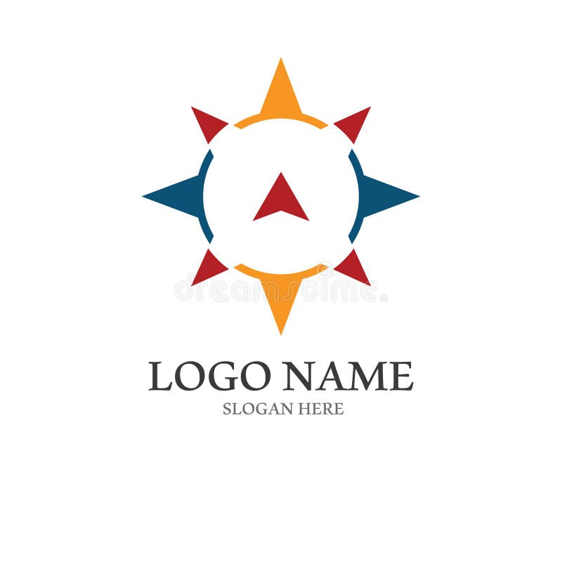 Compass Logo and Symbol with Vector Concept Illustration Template Stock ...