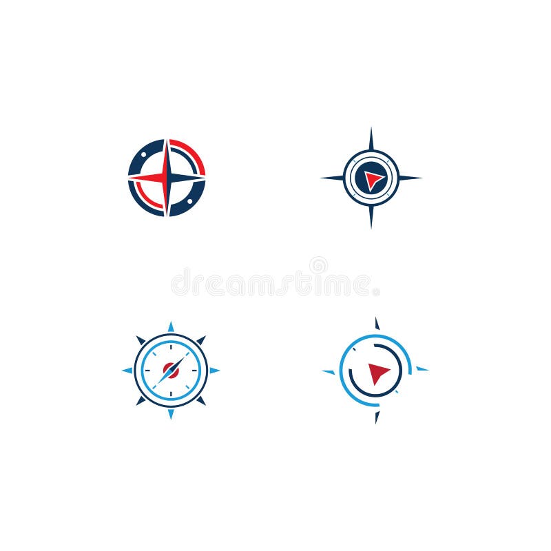 Compass Logo and Symbol with Vector Concept Illustration Template Stock ...