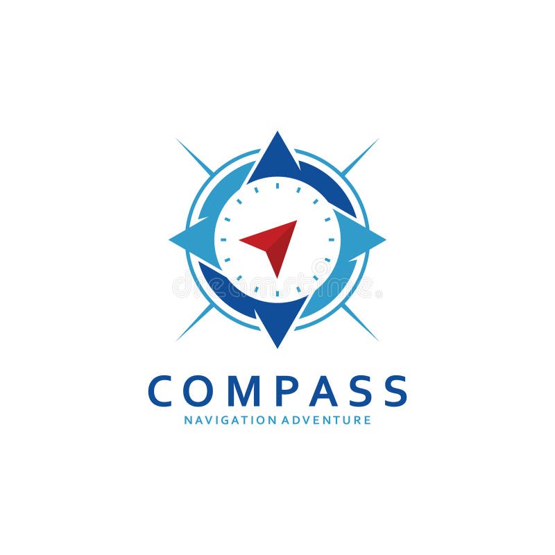 Compass Logo and Symbol with Vector Concept Illustration Template Stock ...