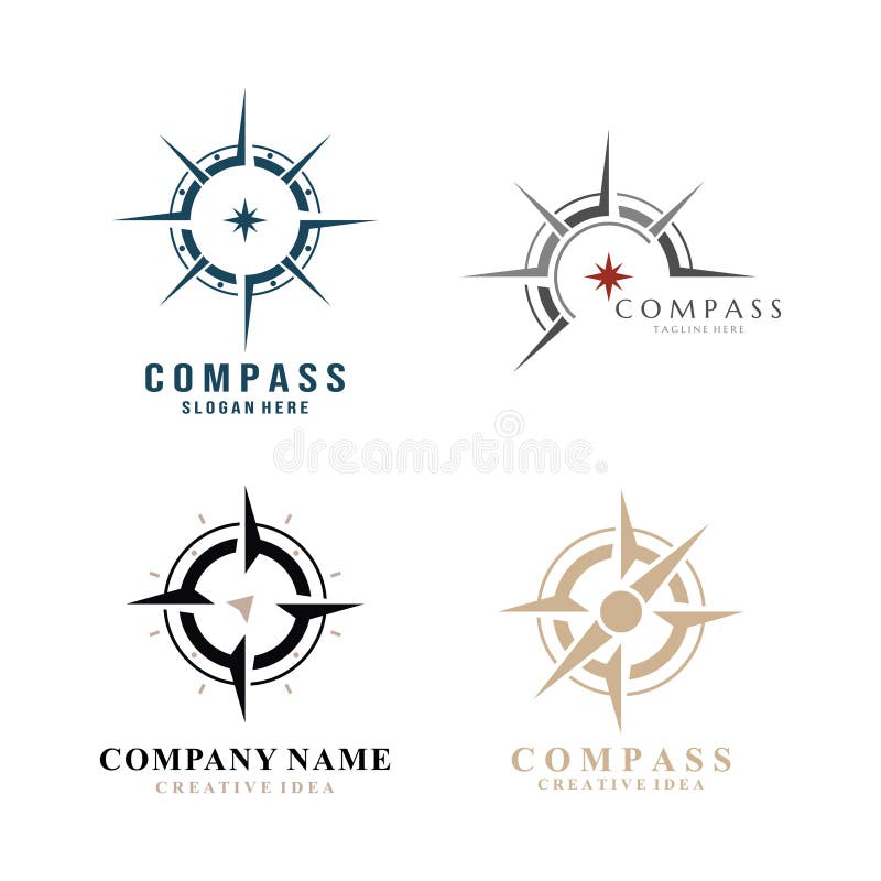 Compass Logo and Symbol with Vector Concept Illustration Template Stock ...