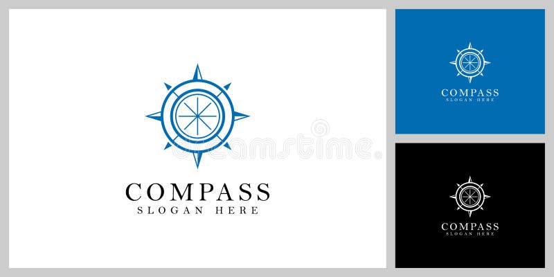 Compass Logo Template Vector Designs Stock Vector - Illustration of ...