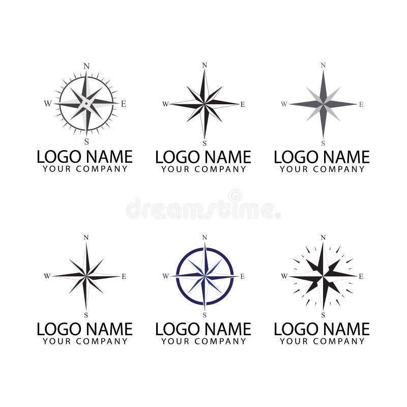 Compass Logo Template Vector Icon Illustration Design Stock Vector ...