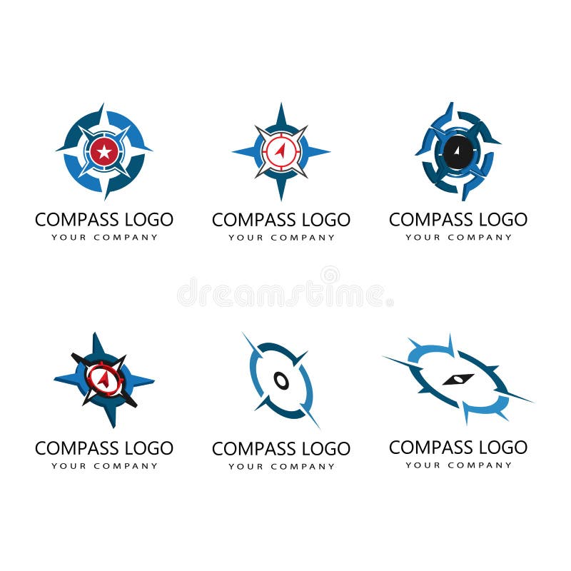 Compass Logo Template Vector Symbol Nature Stock Vector - Illustration ...