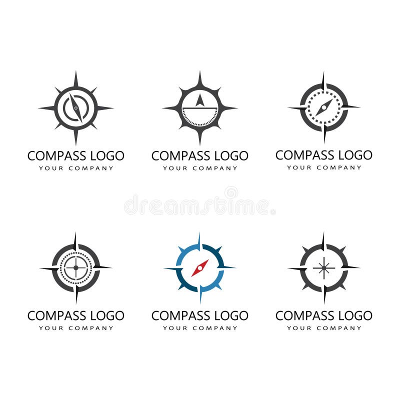 Compass Logo Template Vector Symbol Nature Stock Vector - Illustration ...