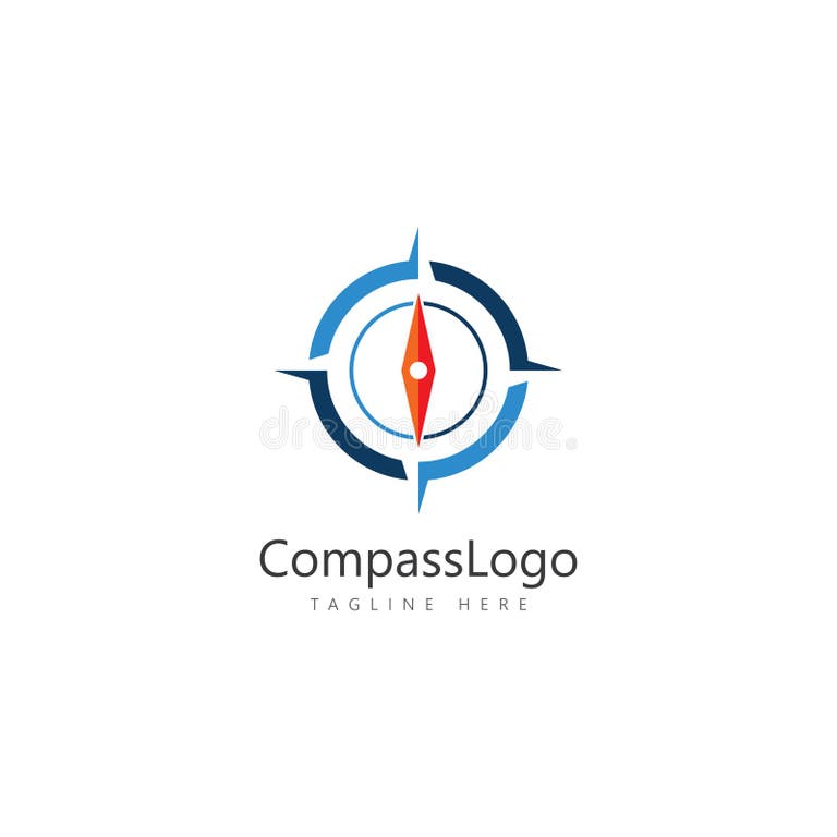 Compass Logo Vector Concept Design Template Icon Stock Illustration - Illustration of template ...