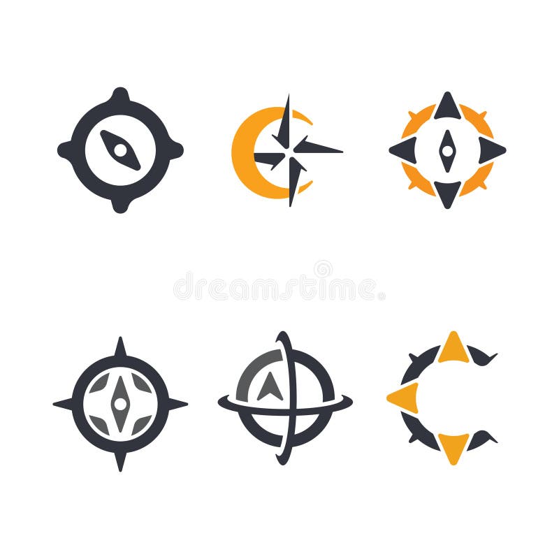 Compass Logo Template Icon stock vector. Illustration of modern - 345539475