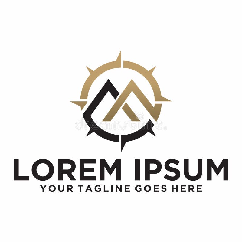 Compass M letter logo idea stock illustration. Illustration of real ...