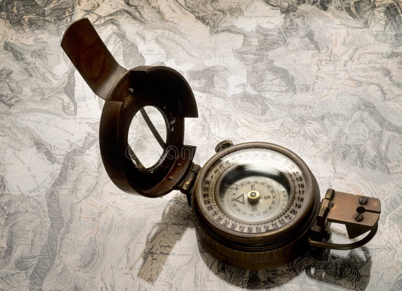 Antique compass face 2 stock photo. Image of essential - 561288