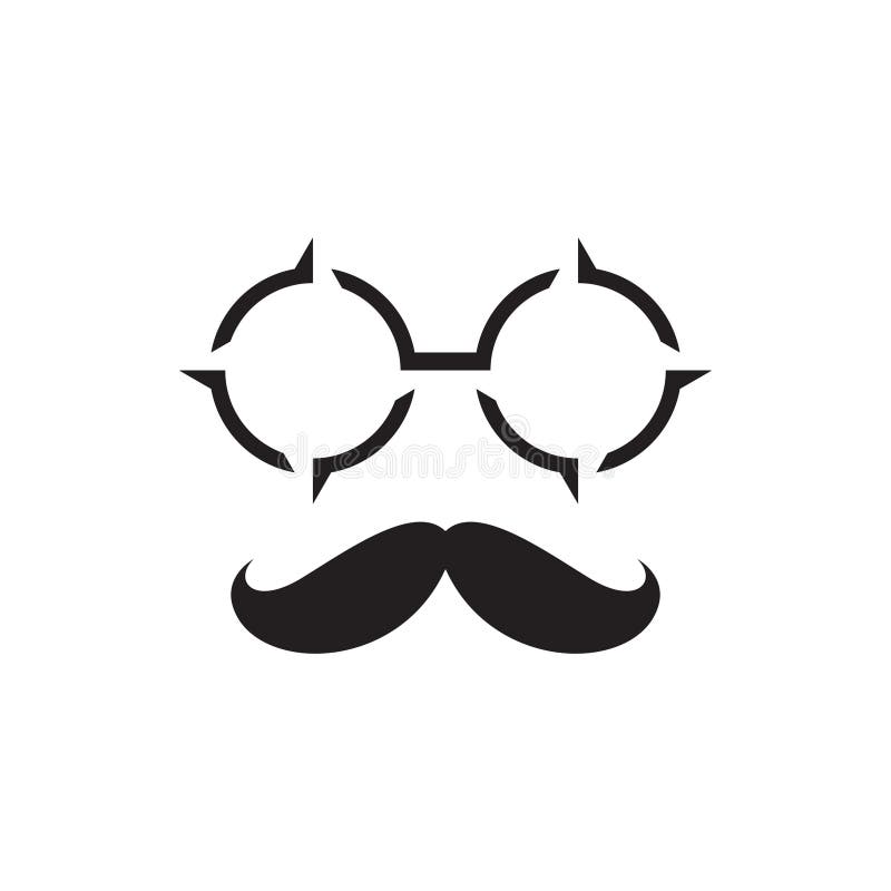 Compass Man Mustache Man Face Logo Design Vector Stock Vector ...