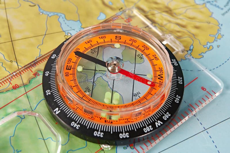 Map Of The Us With Compass - Map