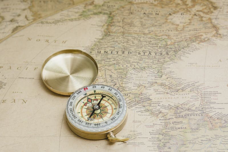 Compass and map stock photo. Image of france, australia - 74844514