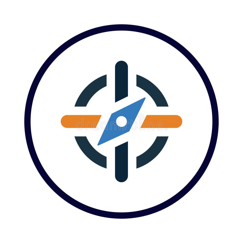 Compass Map Instructions, Compass, Target, Bow, Compass Icon Stock ...