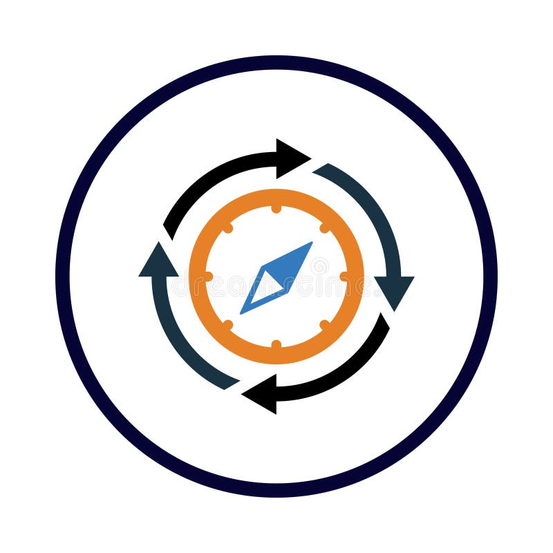 Compass Map Instructions, Compass, Target, Bow, Compass Icon Stock ...