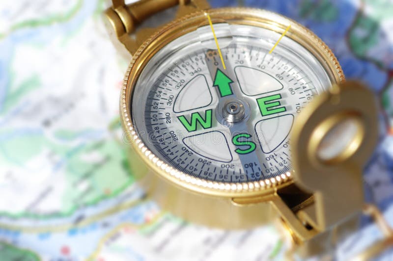 Compass and Map stock photo. Image of objectsequipment - 31060054