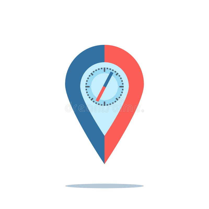 Compass map pin stock vector. Illustration of tourism - 117696851