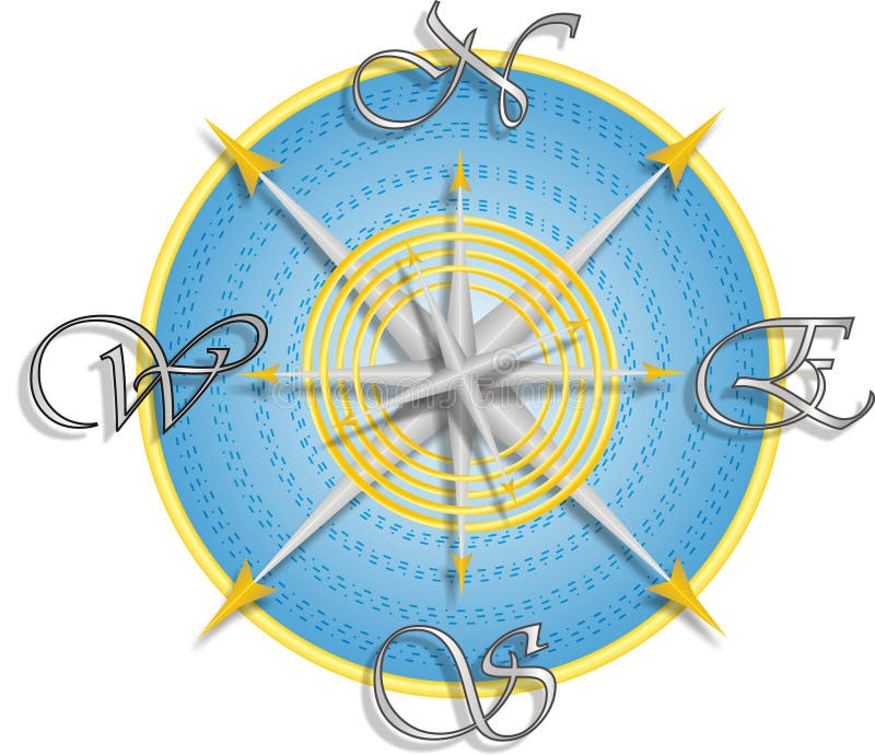 Compass digital display stock vector. Illustration of degree - 4915519