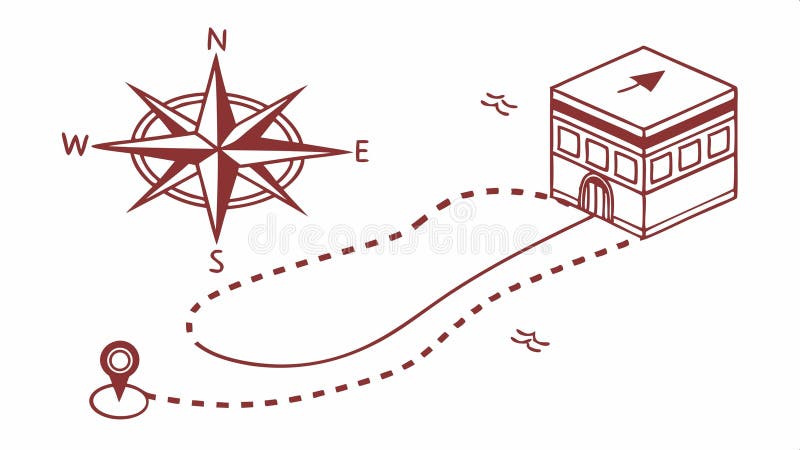 Compass and Map Vector, Navigation Tools and Travel Design Element ...