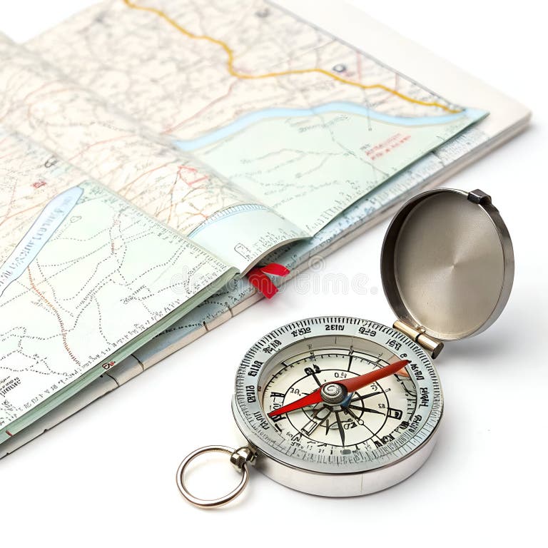 "Compass and Maps stock illustration. Illustration of trip - 357375401