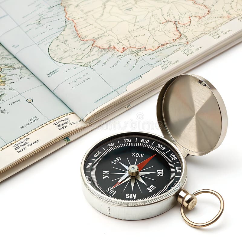 "Compass and Maps stock illustration. Illustration of accessories ...