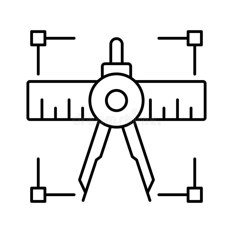 Compass Measure Isolated Vector Icon Which Can Easily Modify or Edit ...