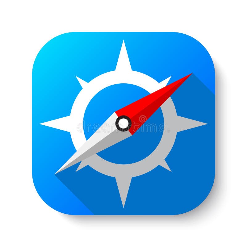 Compass mobile app stock vector. Illustration of vector - 123118083