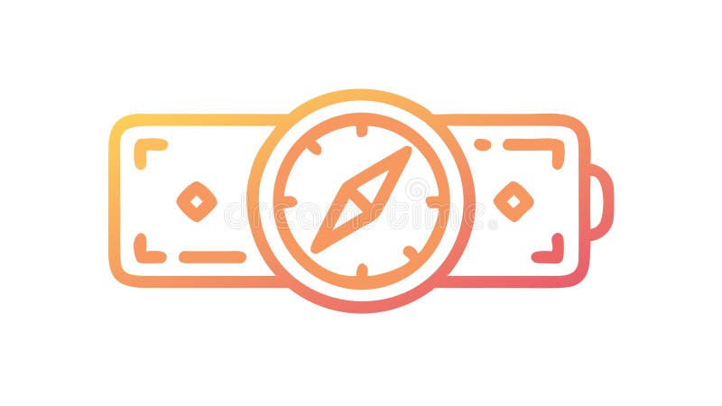 Compass on Mobile Phone, Digital Navigation Application, Vector Design ...