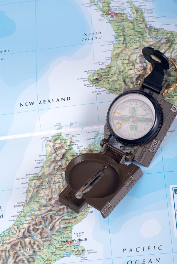 Detail of New Zealand on a Globe Stock Image - Image of close ...