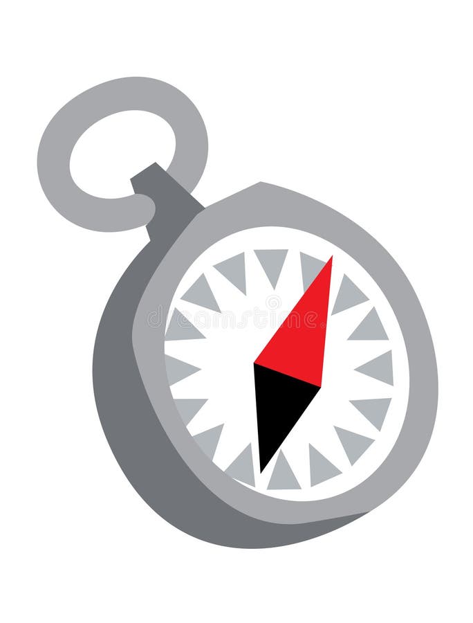 Compass. Navigation. a Comic Drawing of a Navigation Device Stock ...