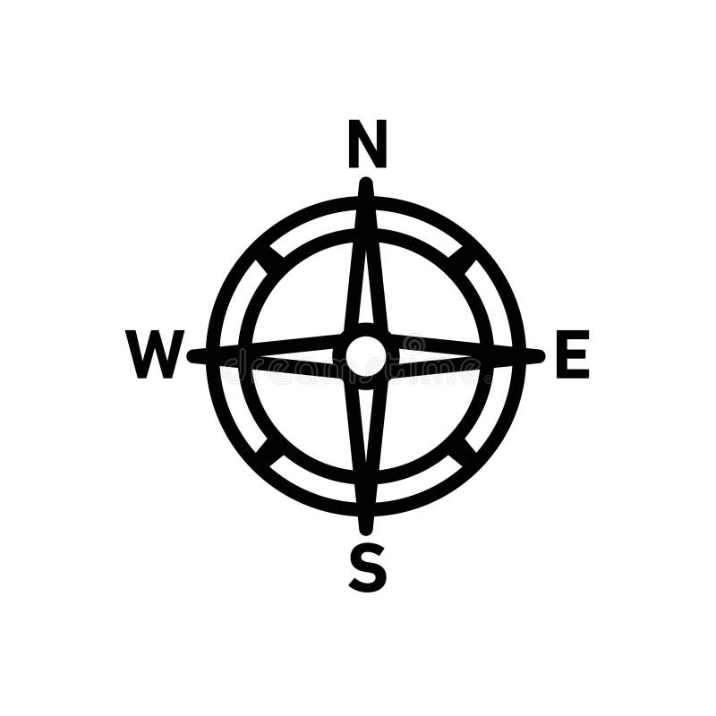 Compass Navigation Icon Set Directional Tool Illustrations for Travel ...