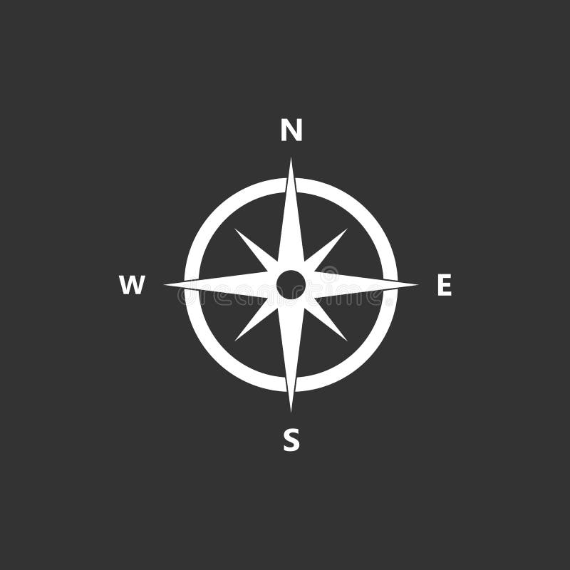 Compass, Navigation Icon. Vector Illustration, Flat Design Stock ...