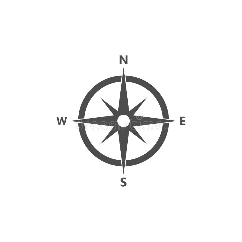 Compass, Navigation Icon. Vector Illustration, Flat Design Stock ...
