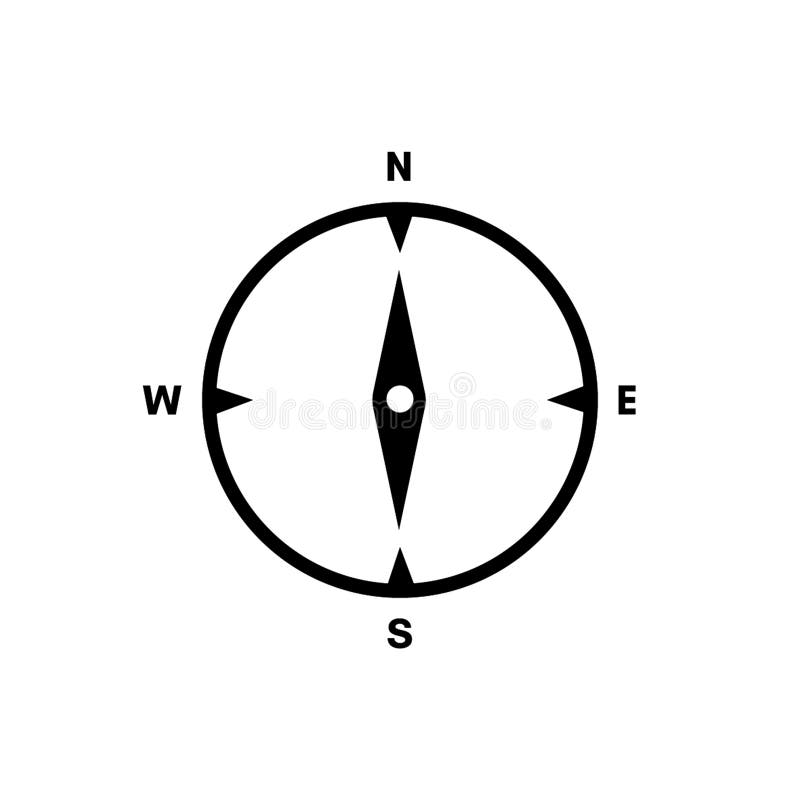 Compass Navigation Vector Illustration Icon Stock Vector