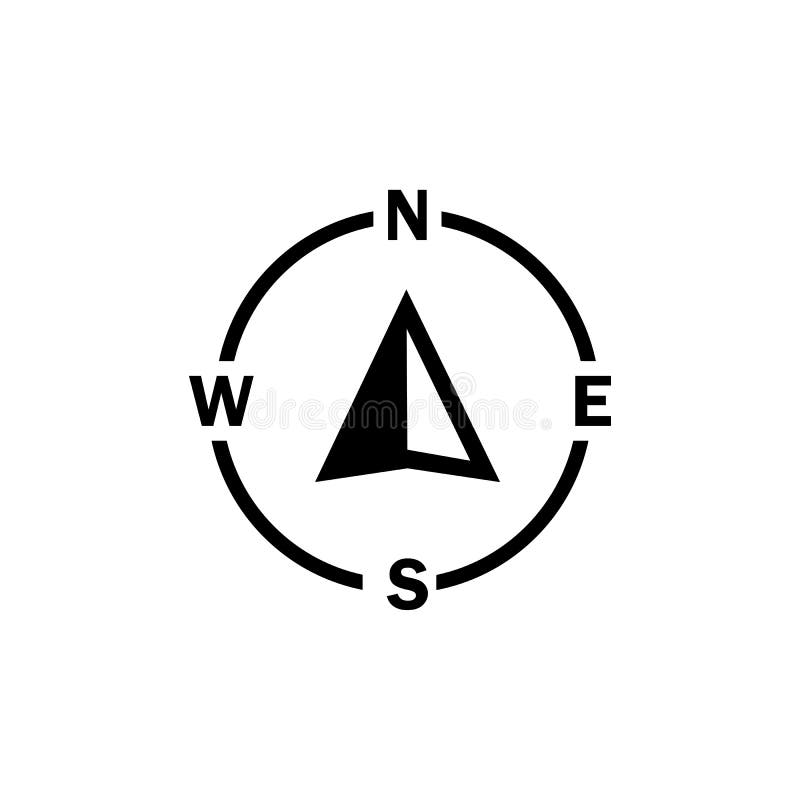 Compass Navigator Arrow Icon on Isolated White Background. Eps 10 ...