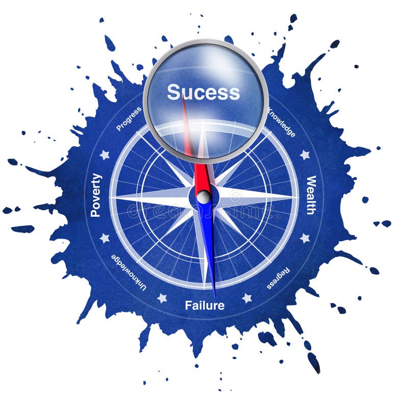 Compass with Compass Needle Aligned for Success Stock Illustration ...