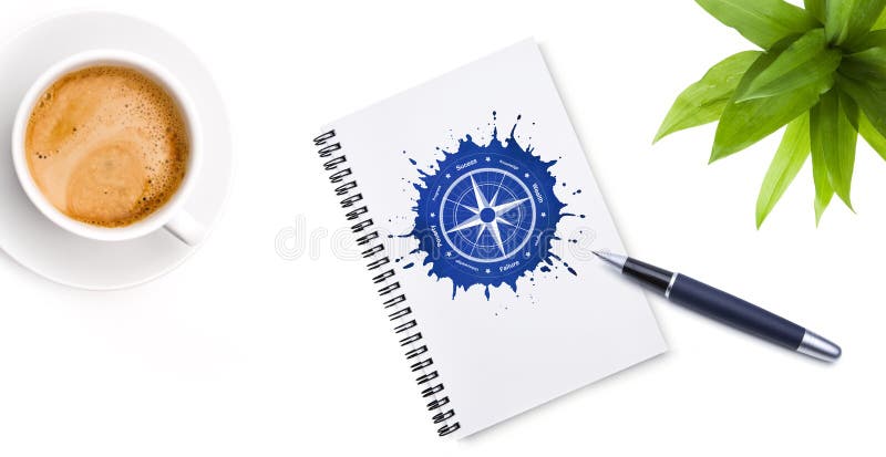 Compass with Compass Needle Aligned for Success Stock Photo - Image of ...