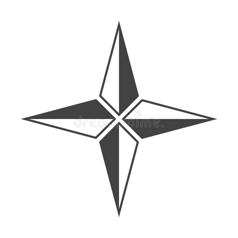 Compass Needle Icon Flat Vector Illustration Stock Vector ...