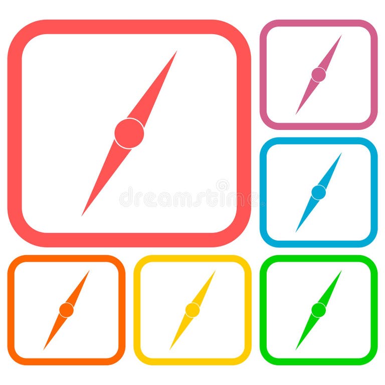 Compass needle icons set stock vector. Illustration of arrow - 86480580