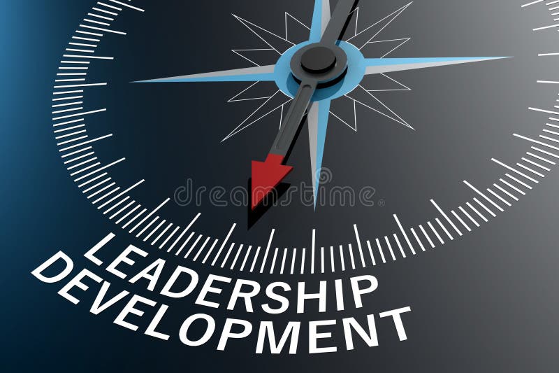 Compass Needle Pointing To Leadership Development Word Stock ...